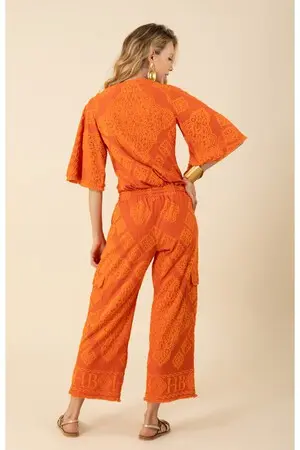 Hale Bob Jayda Jacquard Pants - Orange