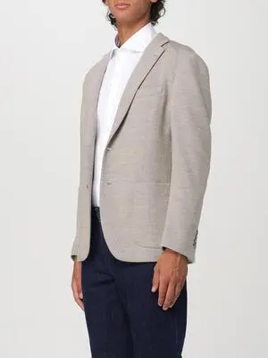 FAY Single-breasted Blazer With Notch Lapel - Beige