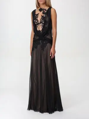 Alberta Ferretti Maxi Gown With Lace Embellishments
