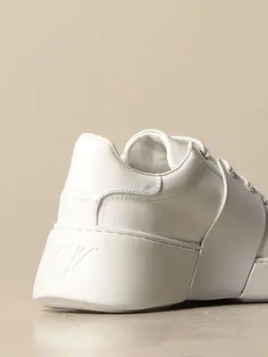 ROGER VIVIER Embellished Leather Sneakers - White