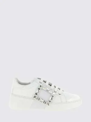 ROGER VIVIER Viv' Skate Leather Sneakers - White