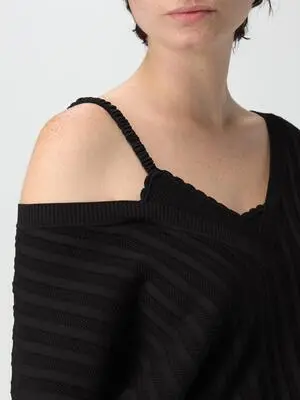 Moschino Ribbed Sweater With Single Strap Detail