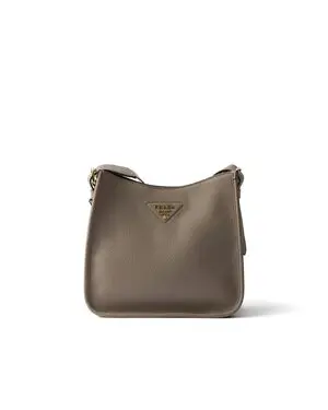 Prada Leather Shoulder Bag - Grey