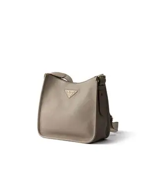 Prada Leather Shoulder Bag - Grey