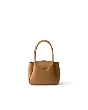 Prada Liaison Mini Leather Handbag - Brown
