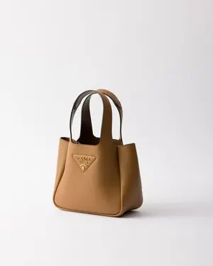Prada Mini Leather Handbag - Brown