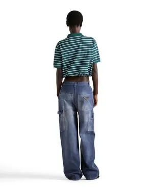 Prada Canvas Cargo Trousers - Blue
