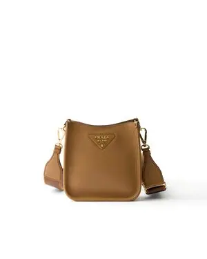 Prada Mini Leather Shoulder Bag - Brown