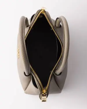 Prada Mini Leather Handbag - Grey