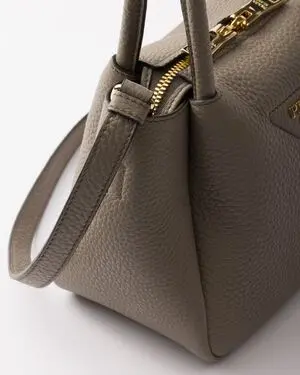 Prada Mini Leather Handbag - Grey