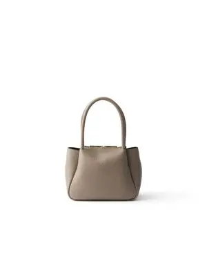 Prada Mini Leather Handbag - Grey