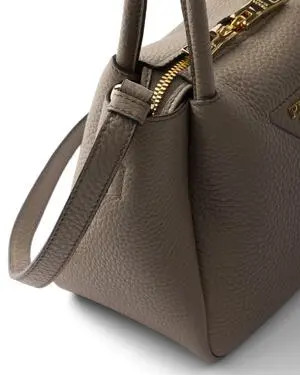Prada Mini Leather Handbag - Grey