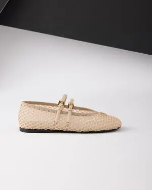 Prada Mesh Ballerinas - Neutral