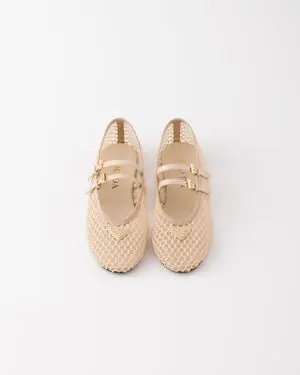 Prada Mesh Ballerinas - Neutral
