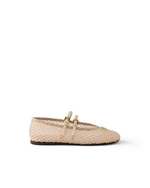 Prada Mesh Ballerinas - Neutral