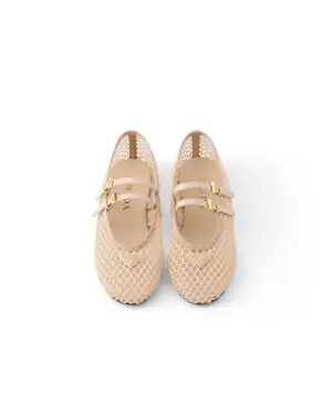 Prada Mesh Ballerinas - Neutral