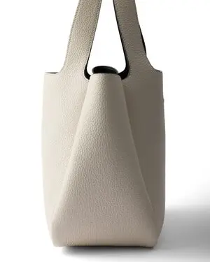 Prada Small Leather Tote Bag - White