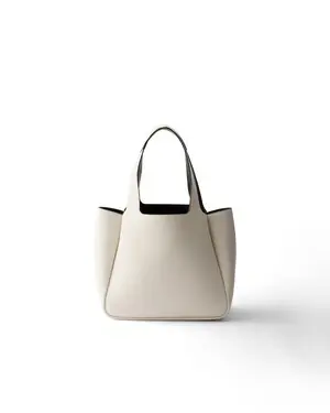 Prada Small Leather Tote Bag - White