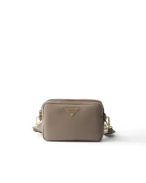 Prada Small Leather Shoulder Bag - Grey