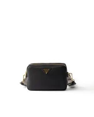 Prada Small Leather Shoulder Bag - Black