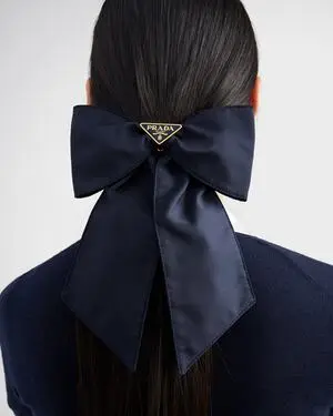 Prada Re-nylon Bow Hair Clip - Balticlue