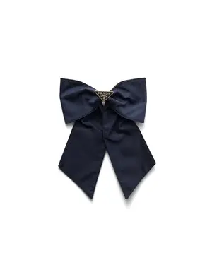 Prada Re-nylon Bow Hair Clip - Blue