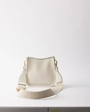 Prada Mini Leather Shoulder Bag - White