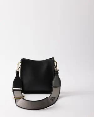 Prada Mini Leather Shoulder Bag - Black
