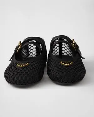 Prada Mesh Ballerinas - Black