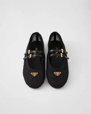 Prada Mesh Ballerinas - Black
