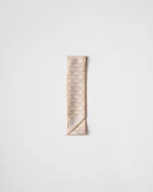 Prada Jacquard Silk Tie - Brown