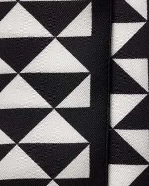 Prada Printed Silk Twill Skinny Scarf - Black