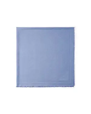 Prada Symbole Silk And Wool Jacquard Shawl - Blue