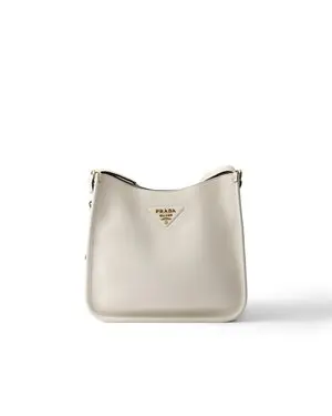 Prada Medium Leather Shoulder Bag - White
