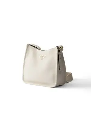Prada Medium Leather Shoulder Bag - White