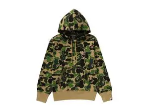 A BATHING APE Abc Camo One Point Pullover Hoodie - Green