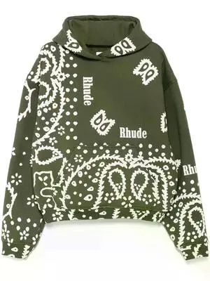 Rhude Bandana-print Hoodie - Green