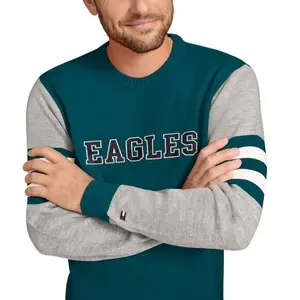 Tommy Hilfiger Philadelphia Eagles Acrylic Crewneck Pullover Sweatshirt - Green