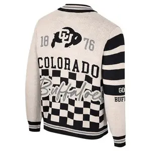 COLOSSEUM Colorado Buffaloes Jacquard Full-zip Sweater