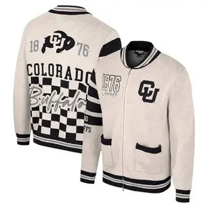 COLOSSEUM Colorado Buffaloes Jacquard Full-zip Sweater