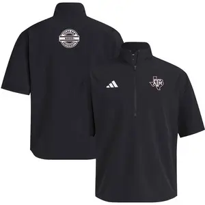 Adidas Texas A&m Aggies 2024 Half-zip Short Sleeve Training Jacket