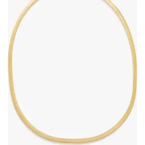 Ben Oni Herringbone Chain Necklace - Gold