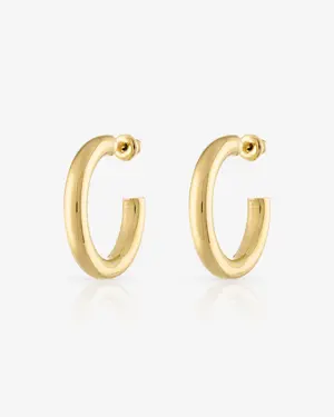 Ben Oni Small Open Hoop Earrings - Gold