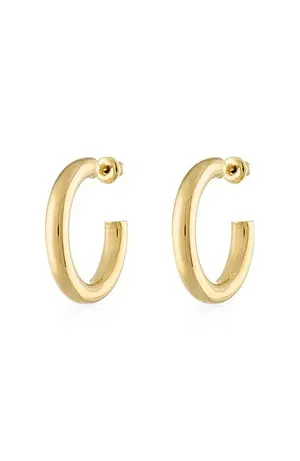 Ben Oni Small Open Hoop Earrings - Gold