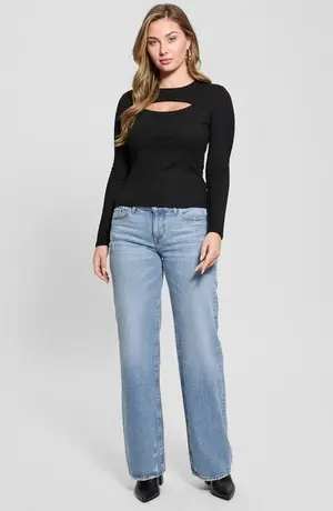 Guess Low Rise Slouchy Straight Leg Jeans