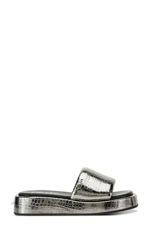 Dkny Lachine Platform Slide Sandal - Nickel