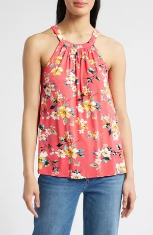 Loveappella Floral Knit Tank