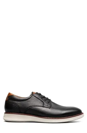 Florsheim Plain Toe Leather Derby - Black Multi