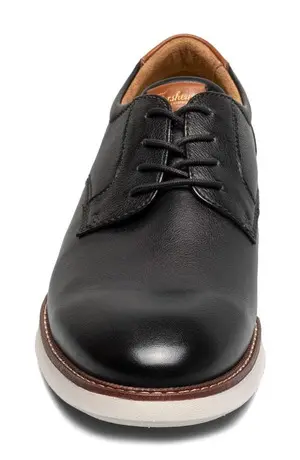 Florsheim Plain Toe Leather Derby - Black Multi