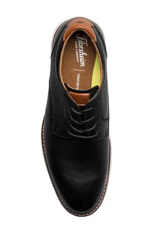 Florsheim Plain Toe Leather Derby - Black Multi